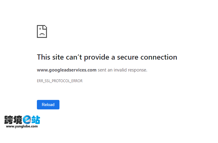 Google搜索列表打开谷歌广告提示googleadservice sent an invalid response的解决方法 - 跨境E站